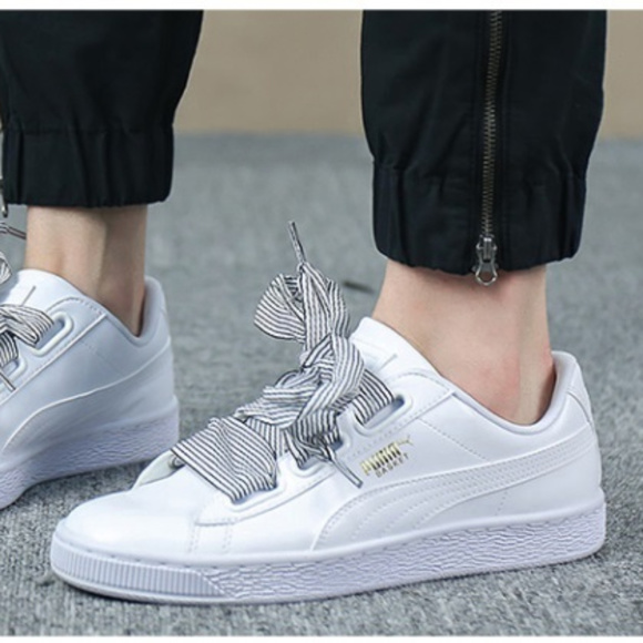 Puma | Shoes | Puma White Leather Casual Sneakers | Poshmark